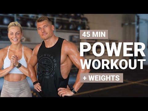 45 MIN POWER WORKOUT | Strength + Conditioning  | Full Body DB Workout | + Weights w./ @alex_kukla 