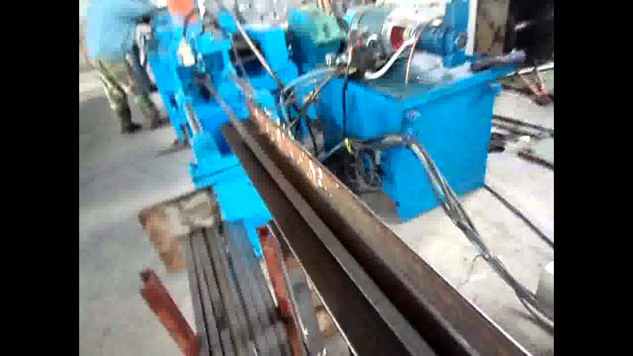 flat bar finishing and cut to length machine - YouTube