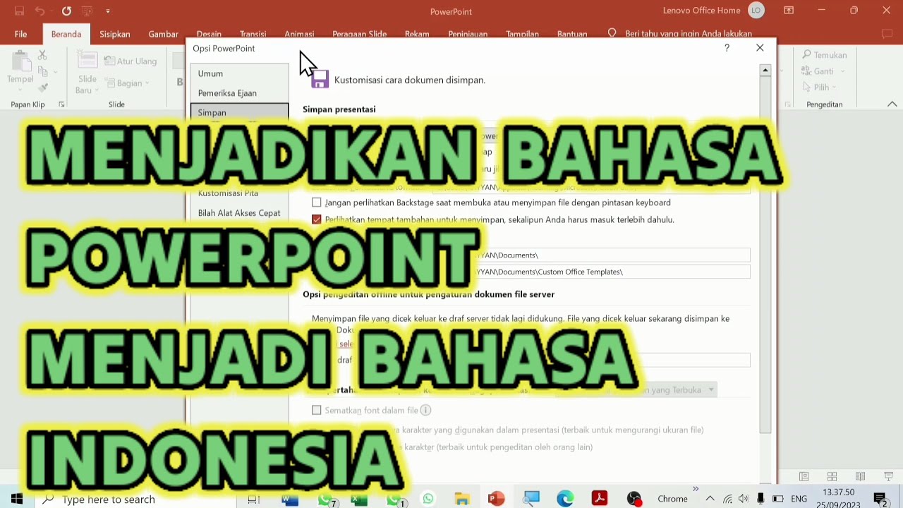 Mengganti Bahasa Menu di Powerpoint Jadi Bahasa Indonesia -Menu PPT ...