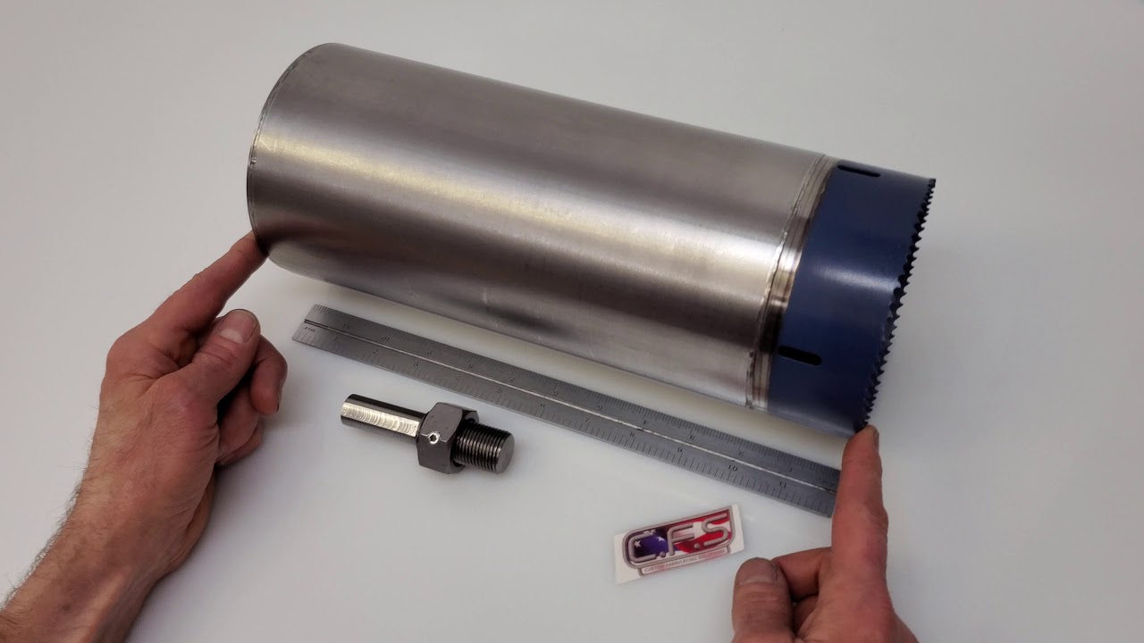 Custom 5" Deep Cut Bi-Metal Hole Saw. - YouTube