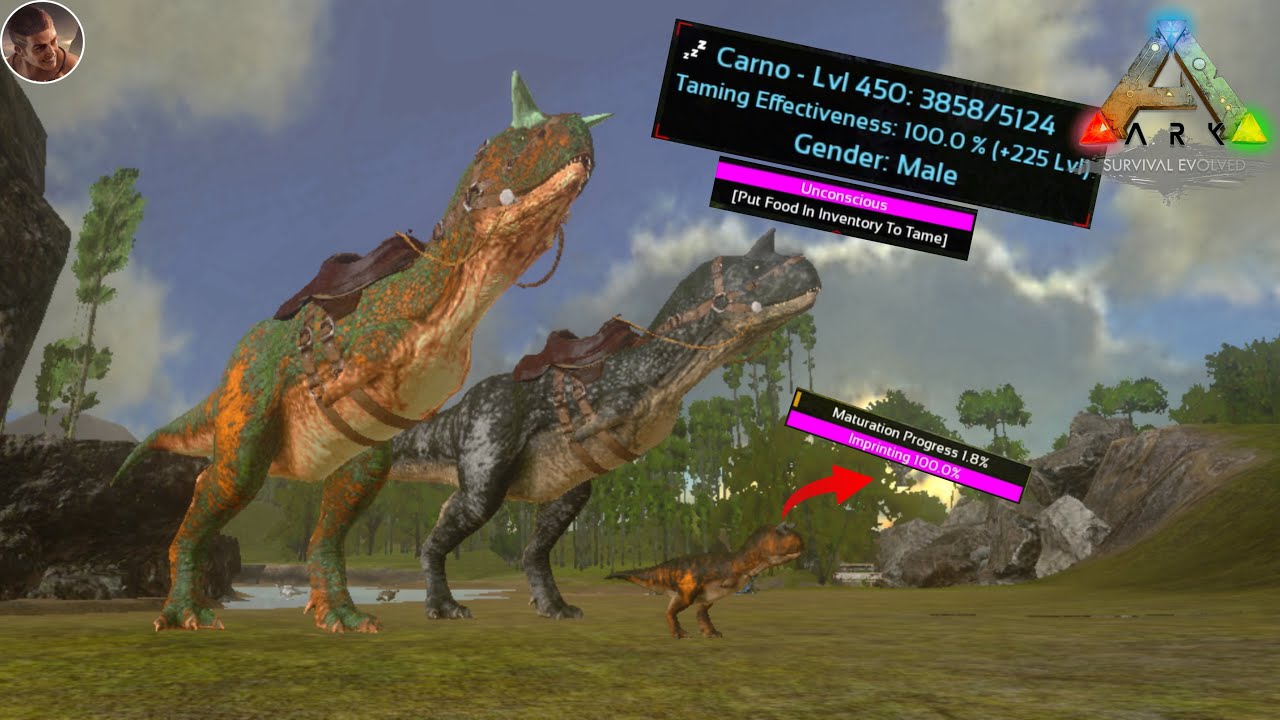 MAX LEVEL CARNO TAMEING AND BREEDING!! ARK SURVIVAL EVOLVED MOBILE ...