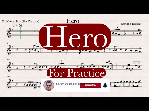 Hero - Enrique iglesias | Sheet music for Practice - YouTube