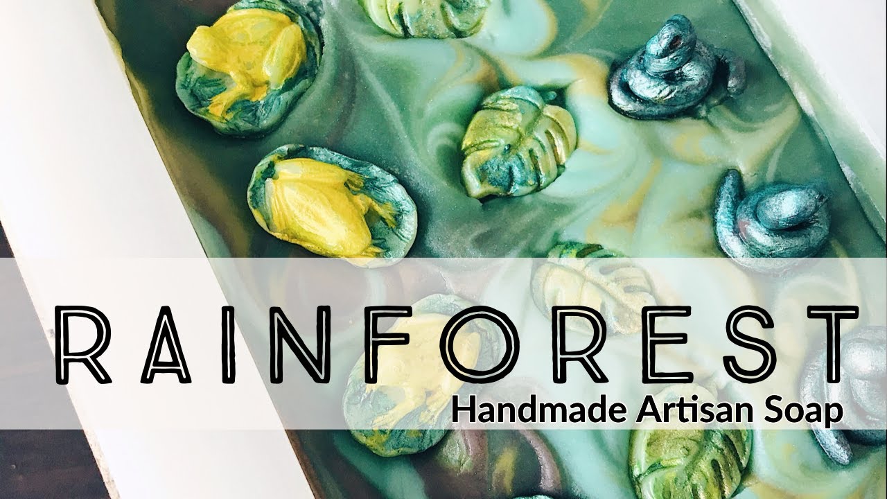 Making a Leaf Swirl Rainforest Soap | Handmade Soap BB - YouTube