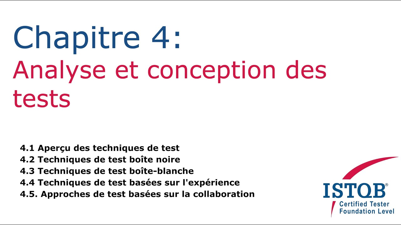 Test boîte blanche + Tests basés sur l'expérience + Approches de test ...