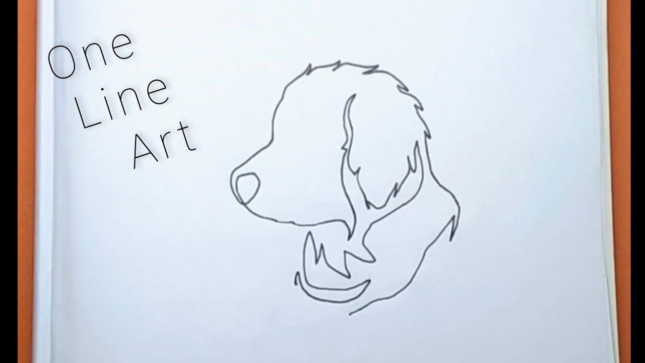 How To Easy Draw Dog (One Line Art ) @drawingideas.1 - YouTube