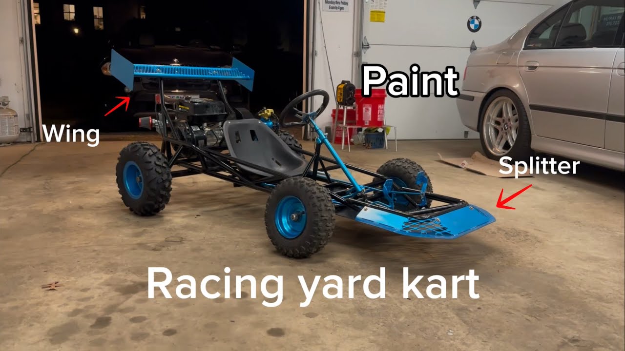 It's finished! Custom built racing yard kart (pt.2) rust ️racing! - YouTube
