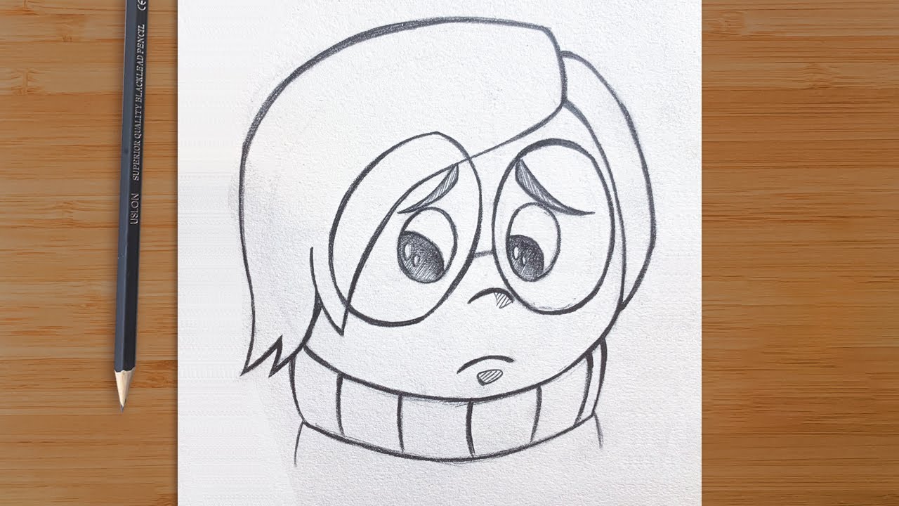 How to Draw Sadness from Inside Out 2 Step by Step with Pencil 😢 ️ ...