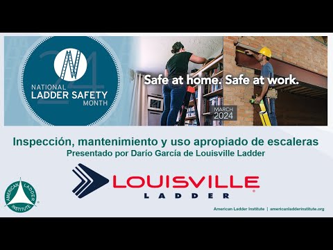 National Ladder Safety Month - Spanish Webinar - Ladder Inspection ...