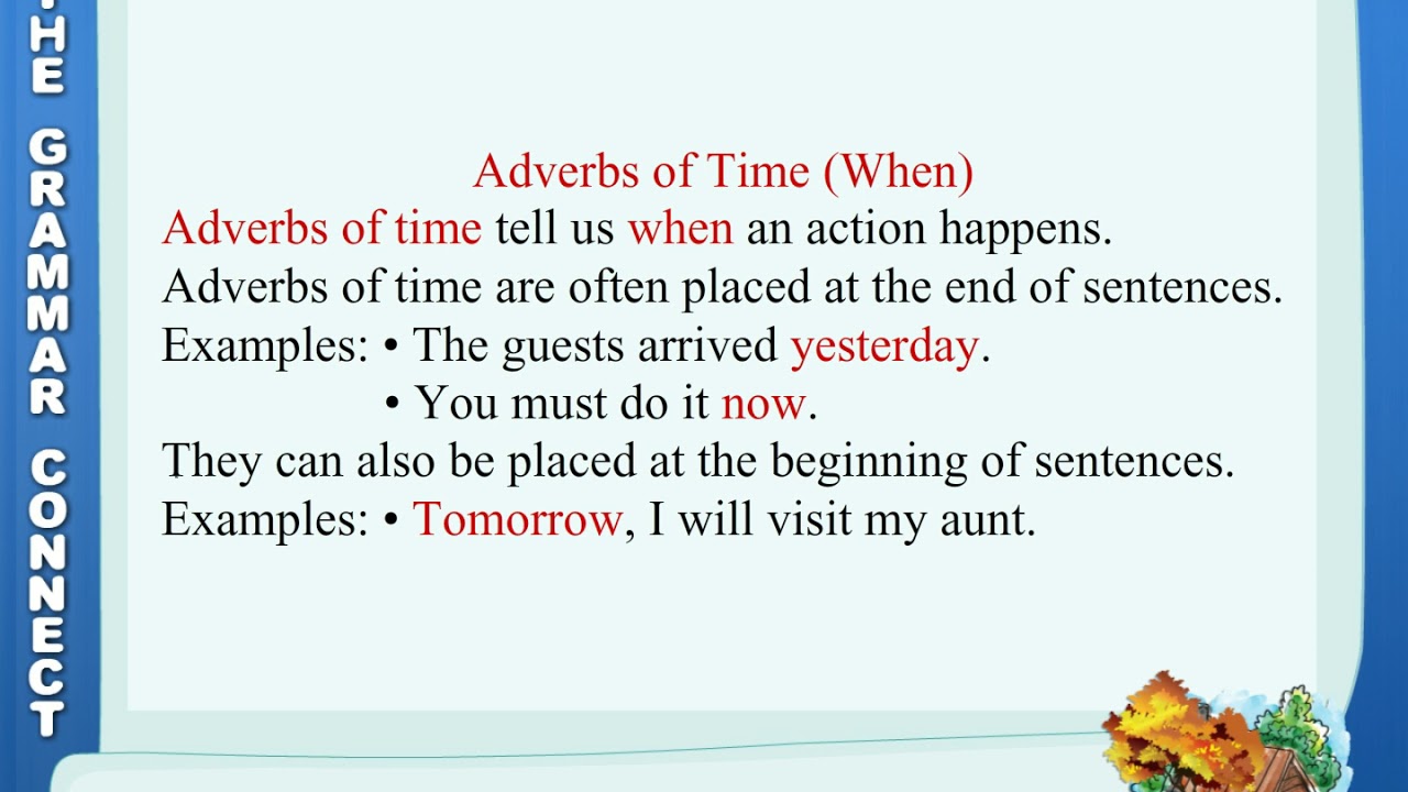 Adverbs | Adverbs of Manner | Adverbs of Time | Adverbs of Place ...