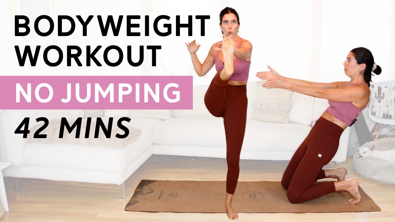 Low Impact Bodyweight Workout (42 Mins) - Build a Combo Class Format ...