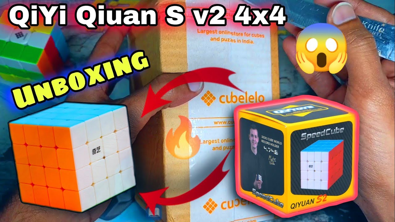 Unboxing: QiYi QiYuan S v2 4x4 | Unboxing of 4x4 Rubik's Cube | Cuber ...
