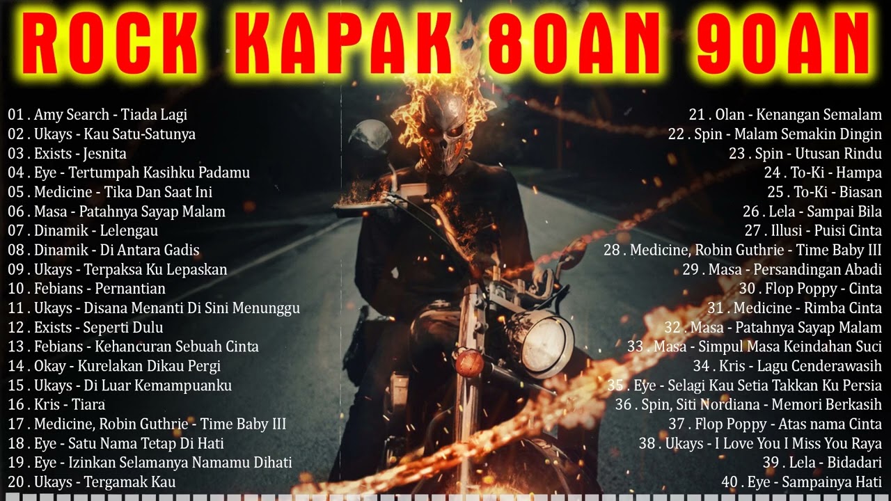 Rock Kapak 80an 90an - Lagu Slow Rock Terpopular - Kris, Toki, Ukays ...