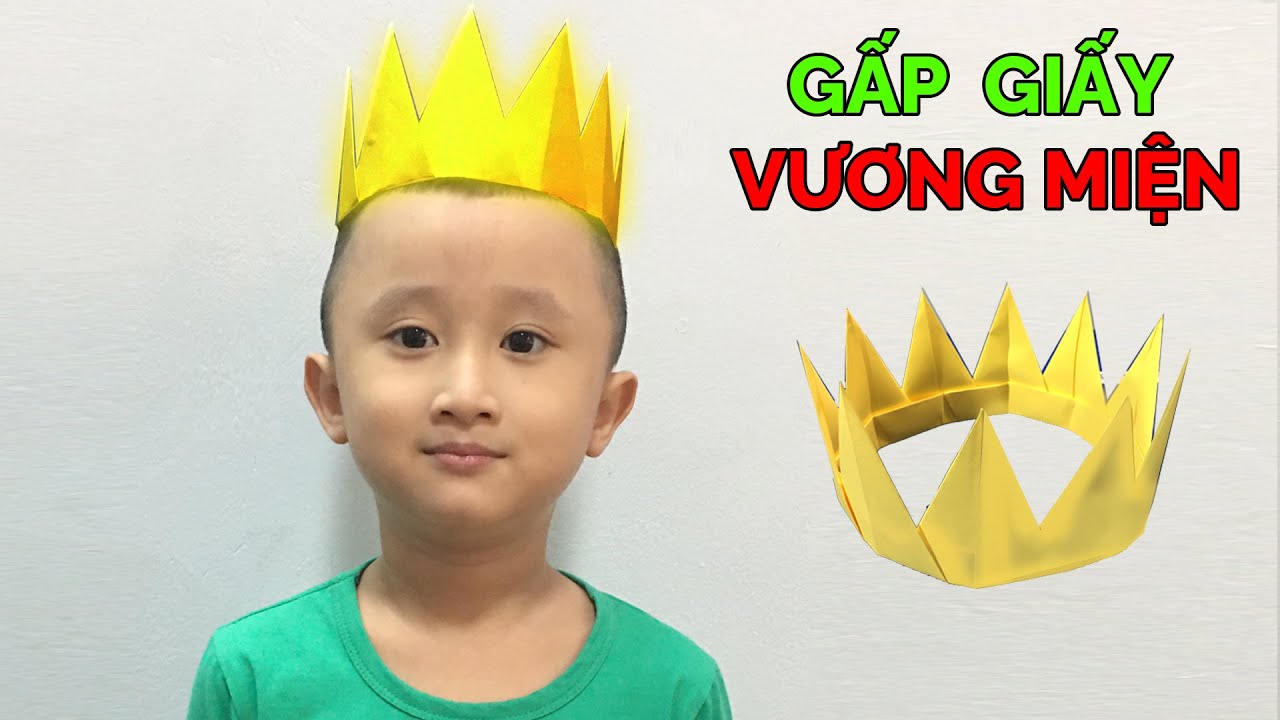Gấp Vương miện bằng giấy tuyệt đẹp để đội | 10 Phút học bài | Cô giáo ...