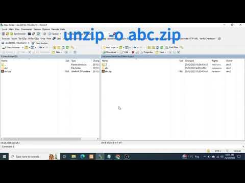 unzip remote file in winscp | @ajitmishra981 - YouTube