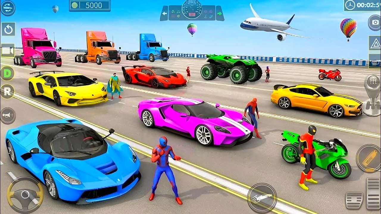 Epic Superhero Car Stunts 🚗💥 | Crazy High - Flying Action - YouTube