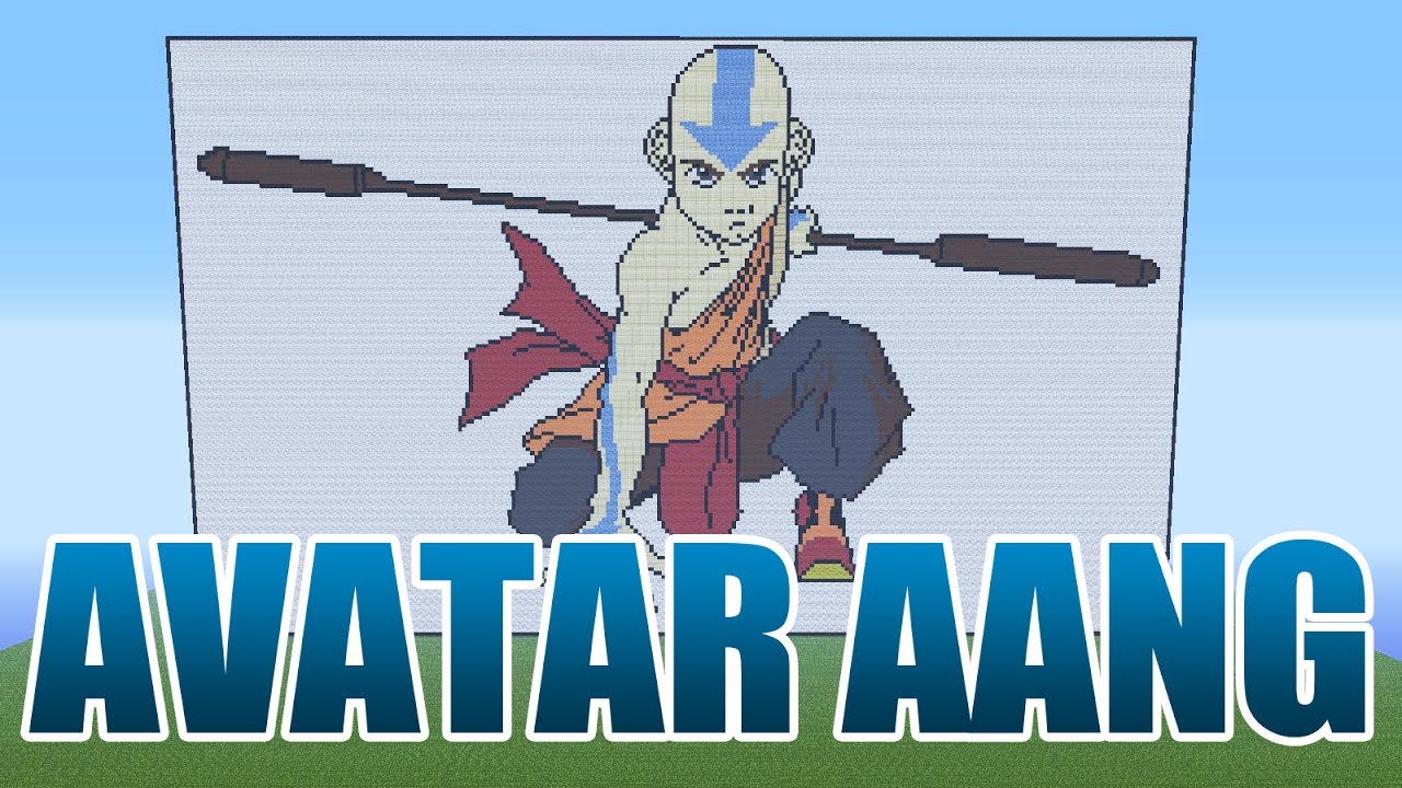 Avatar - The Last Airbender - Aang, Pixel art [Minecraft] - YouTube