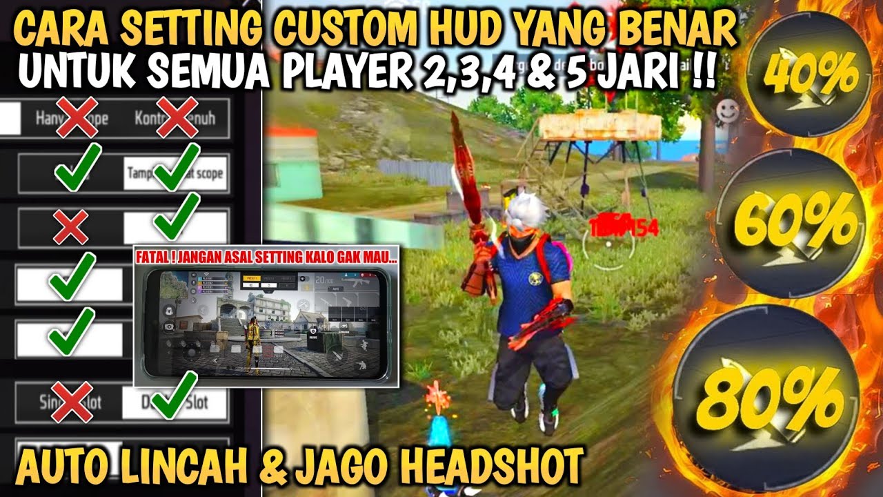 WORK 2,3,4,5 JARI‼️CARA SETTING CUSTOM HUD YANG BENAR AGAR CEPAT JAGO,MAIN LINCAH & MUDAH ...