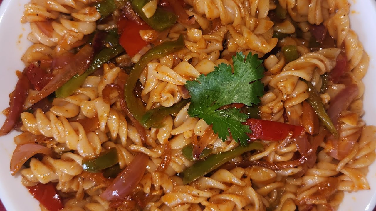 Desi Masala Pasta | Indian style pasta recipe |Quick and easy recipe ...