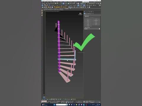 3DS MAX EASY STAIRS MODELING (WITH ARRAY COMMAND) #SHORTS - YouTube