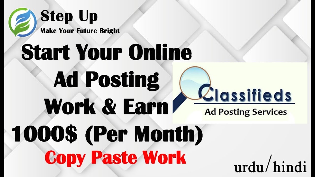 Earn online money| Ad post work | Latest Method 2021 - YouTube