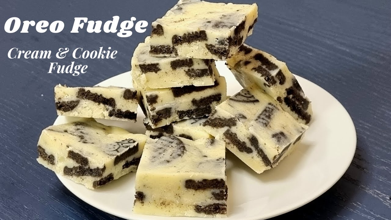 Cream & Cookie Chocolate Fudge | Oreo Chocolate Fudge | Homemade ...