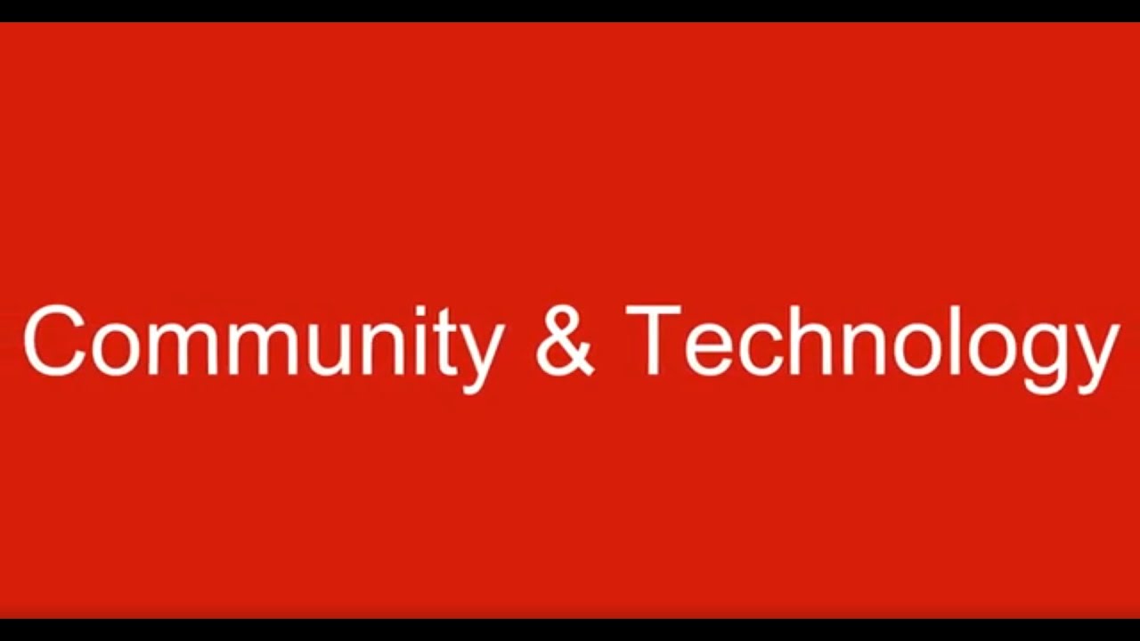 Community & Technology 10.08.24 - YouTube