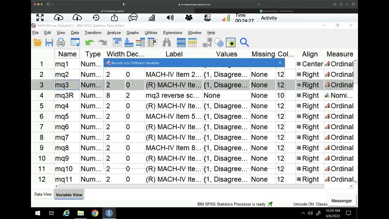 Reverse Scoring in SPSS (with Syntax) - YouTube