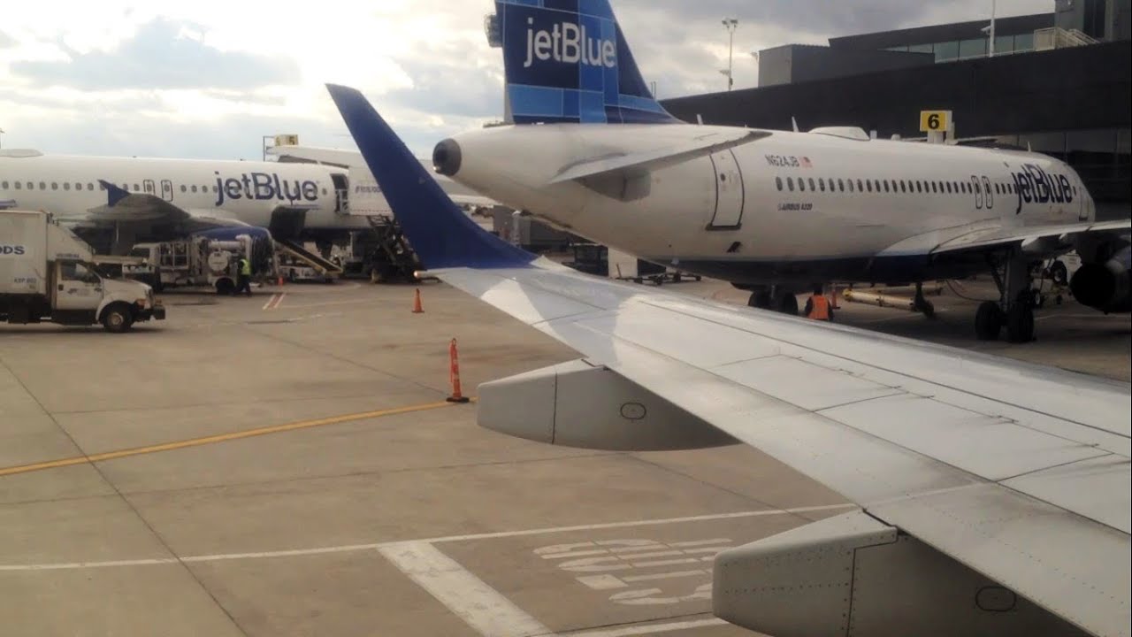 JetBlue E190 Pushback/Safety Demo in New York (JFK) - YouTube