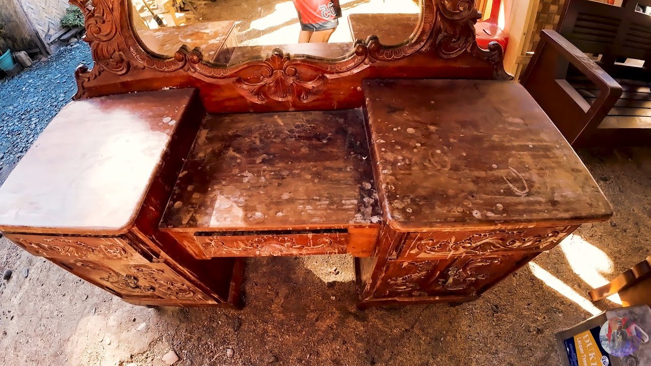RESTORE AN OLD DRESSING TABLE | ANTIK NA MASTERPIECE GAWIN NATING BAGO ...