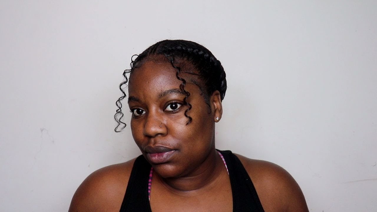 QUICK AND EASY CORNROWS STYLE USING BLACK AND GRAY BRAIDING HAIR ...