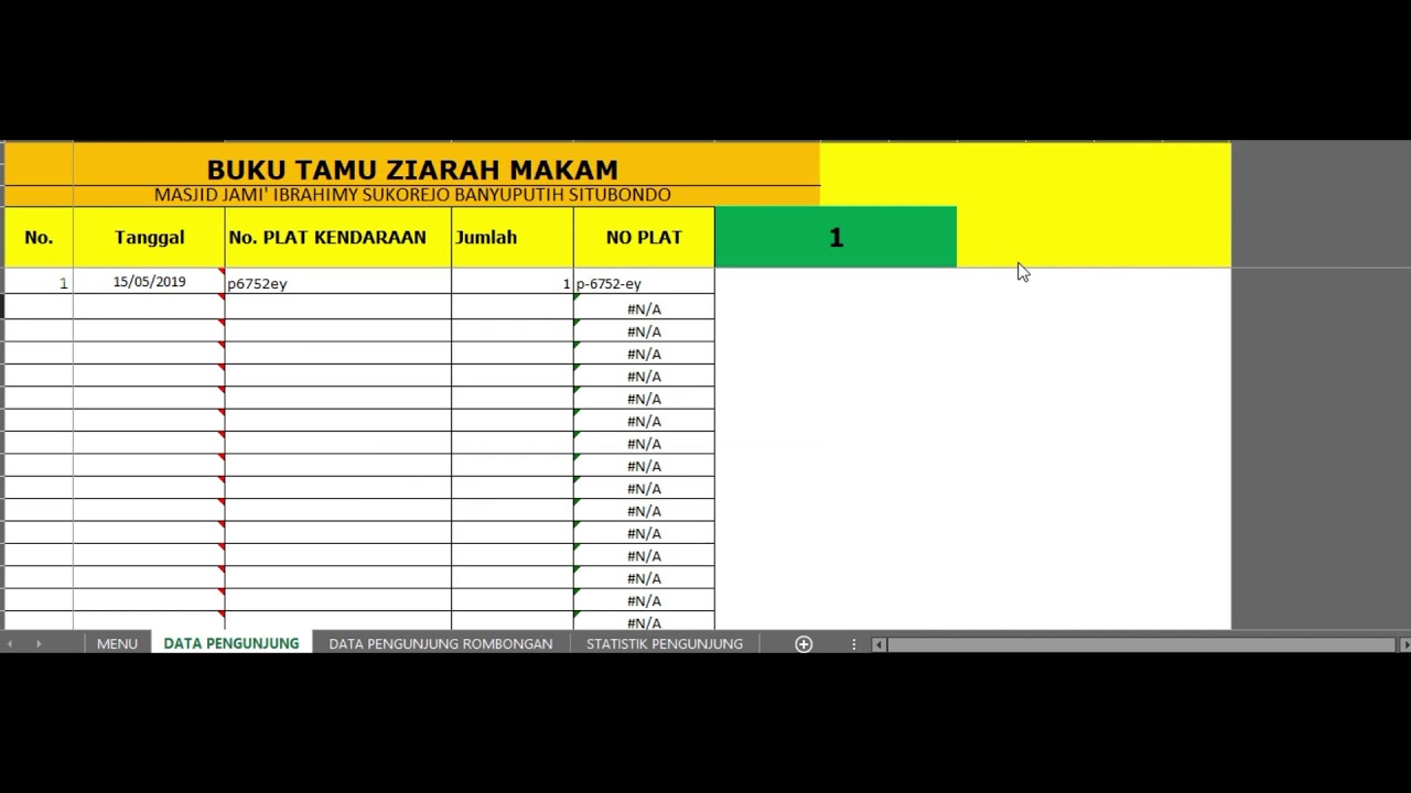 Tutorial input data buku tamu pengunjung - YouTube