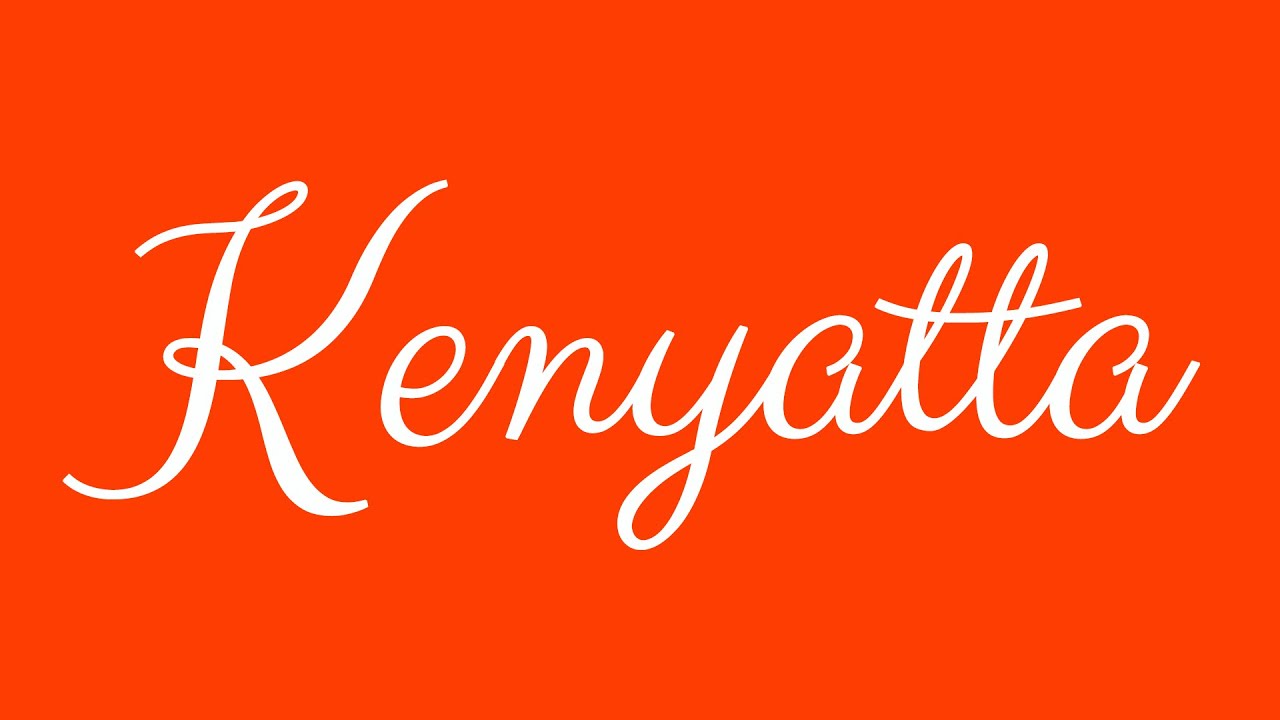 Learn how to Sign the Name Kenyatta Stylishly in Cursive Writing - YouTube