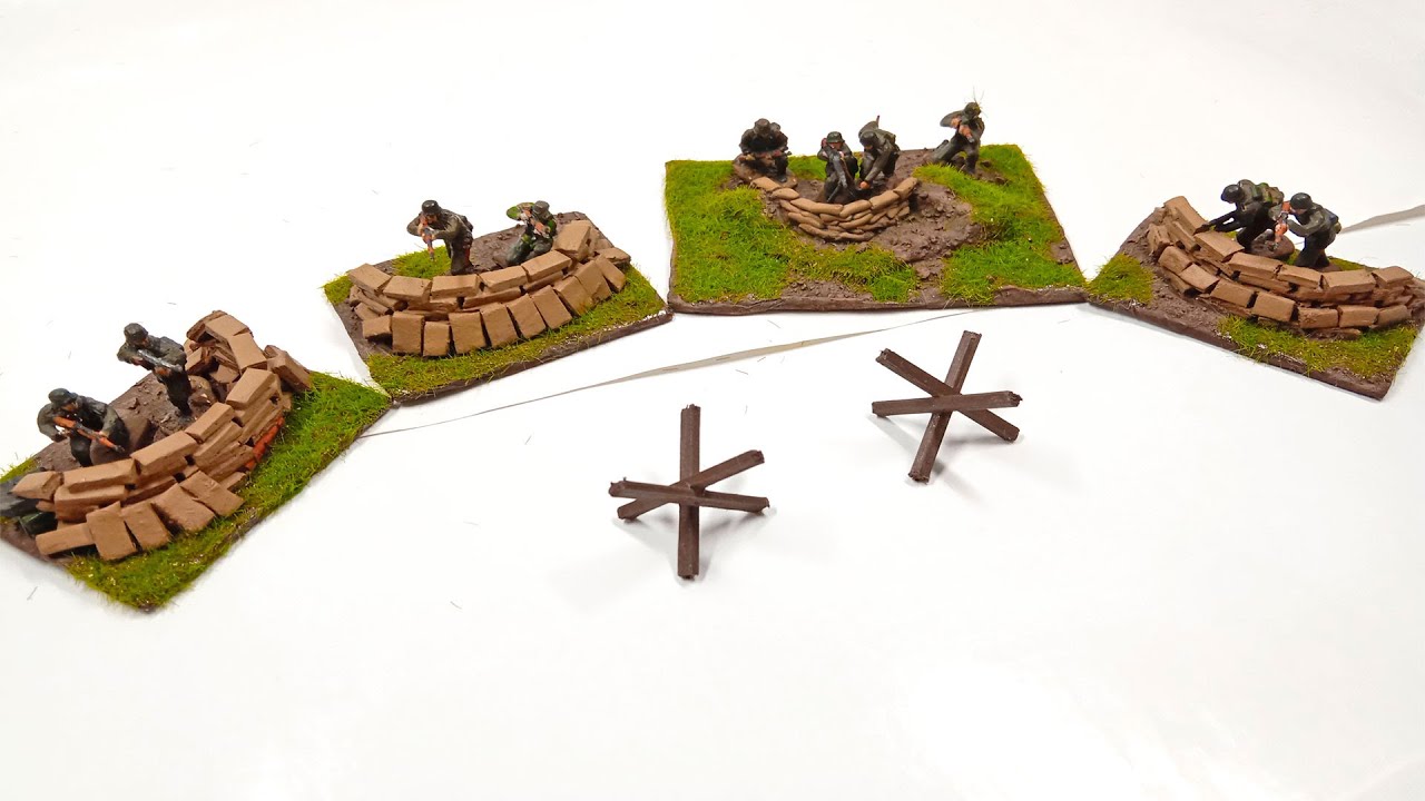 Sandbag Wall Defenses 1/72 Scale DIY How to Build - YouTube