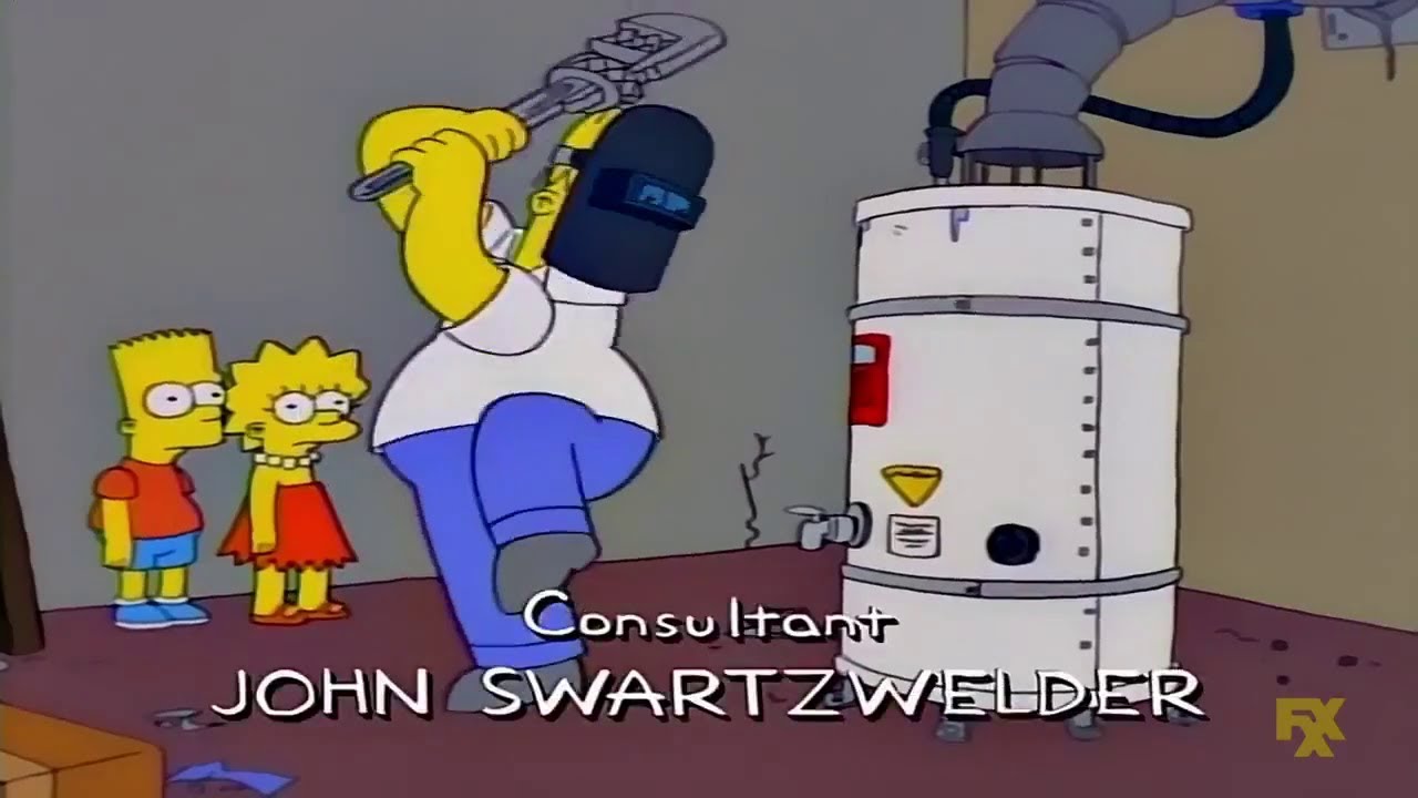 The Simpsons Fixing The Water Heater - YouTube