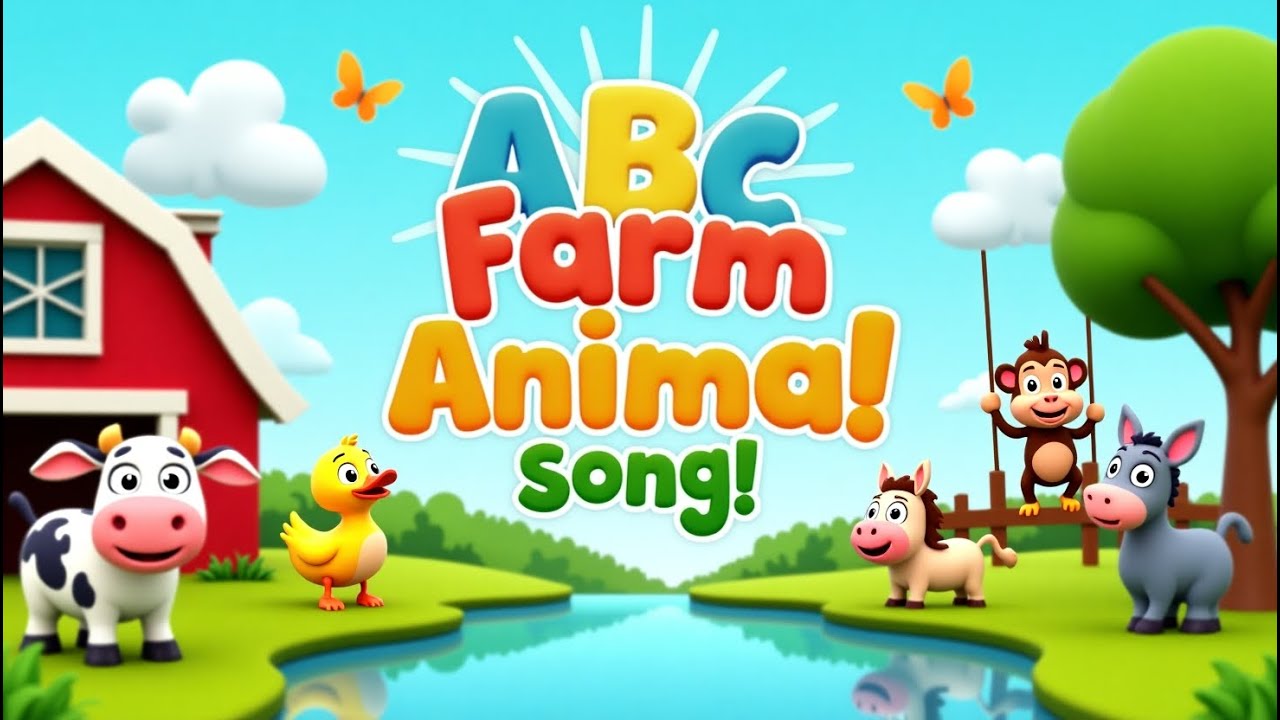 ABC Farm Animals Song | Phonics Song for Toddlers & Baby | ABCD Nursery ...