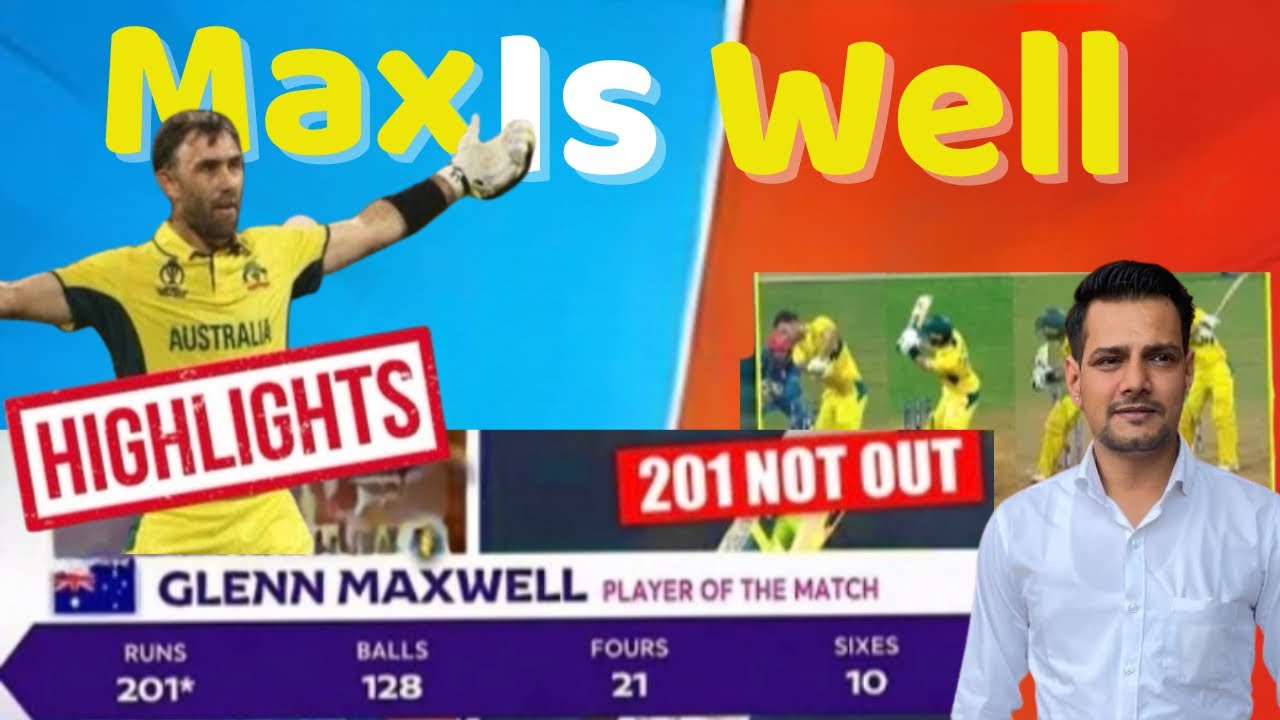 Glenn Maxwell Highlights 201* World Cup 2023 | Double Century Record # ...