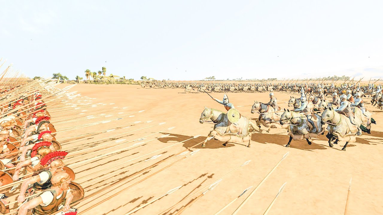 6000 CATAPHRACTS vs 3.000 Greek pikemen | Total War ROME II - YouTube