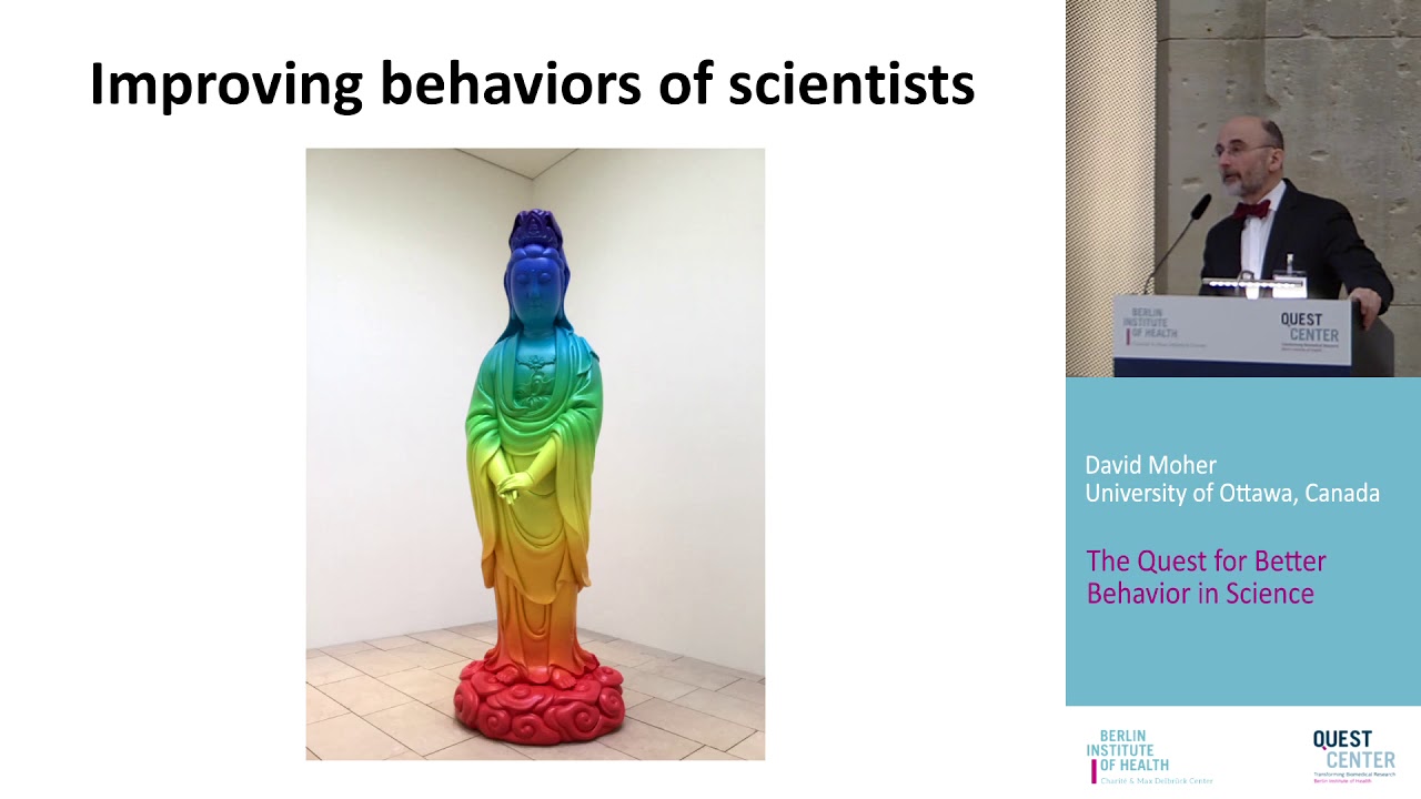 David Moher "The Quest for Better Behavior in Science" - YouTube