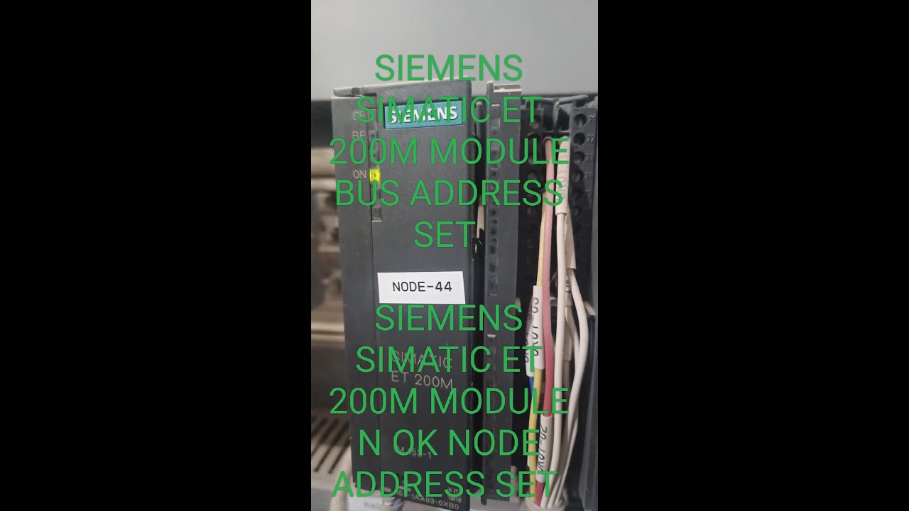 SIEMENS SIMATIC ET 200M BUS ADDRESS SET, SIEMENS SIMATIC ET 200M MODULE ...