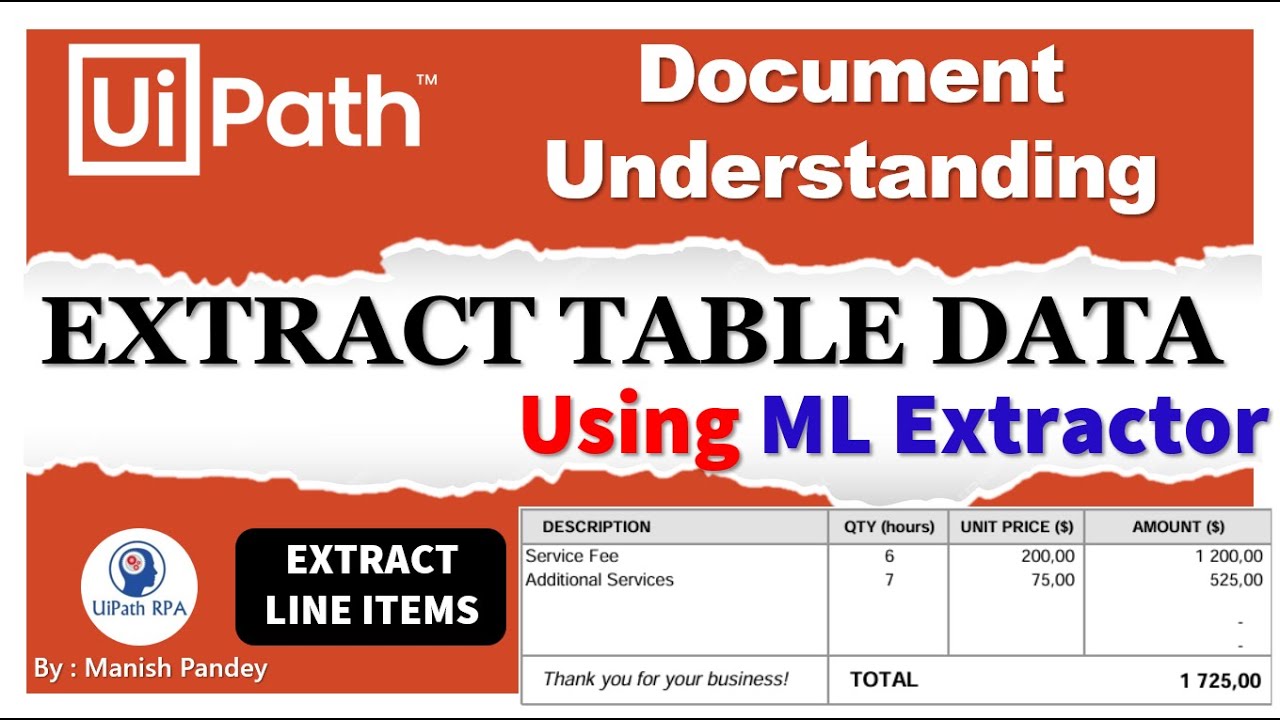 Extract Table Data Using ML Extractor in UiPath Document Understanding ...