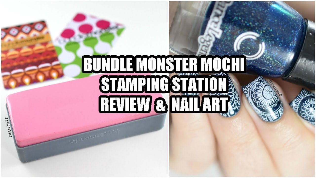 Bundle Monster Mochi Stamping Station - Review & Nail Art || Marine ...