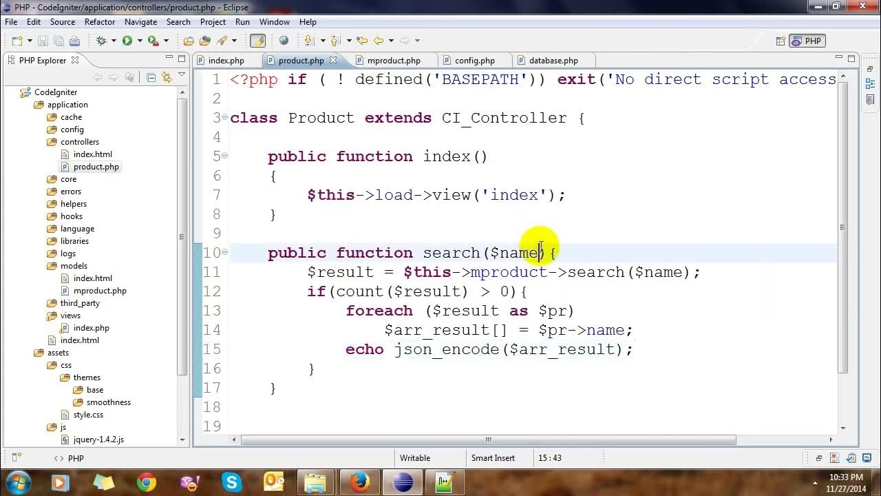 Codeigniter AutoComplete Search - YouTube