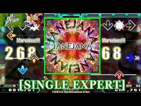【DDR EXT】 jane jana / T.E.M.P.O. feat.Mohammed & Emi [SINGLE EXPERT] 譜面確認+Clap - YouTube