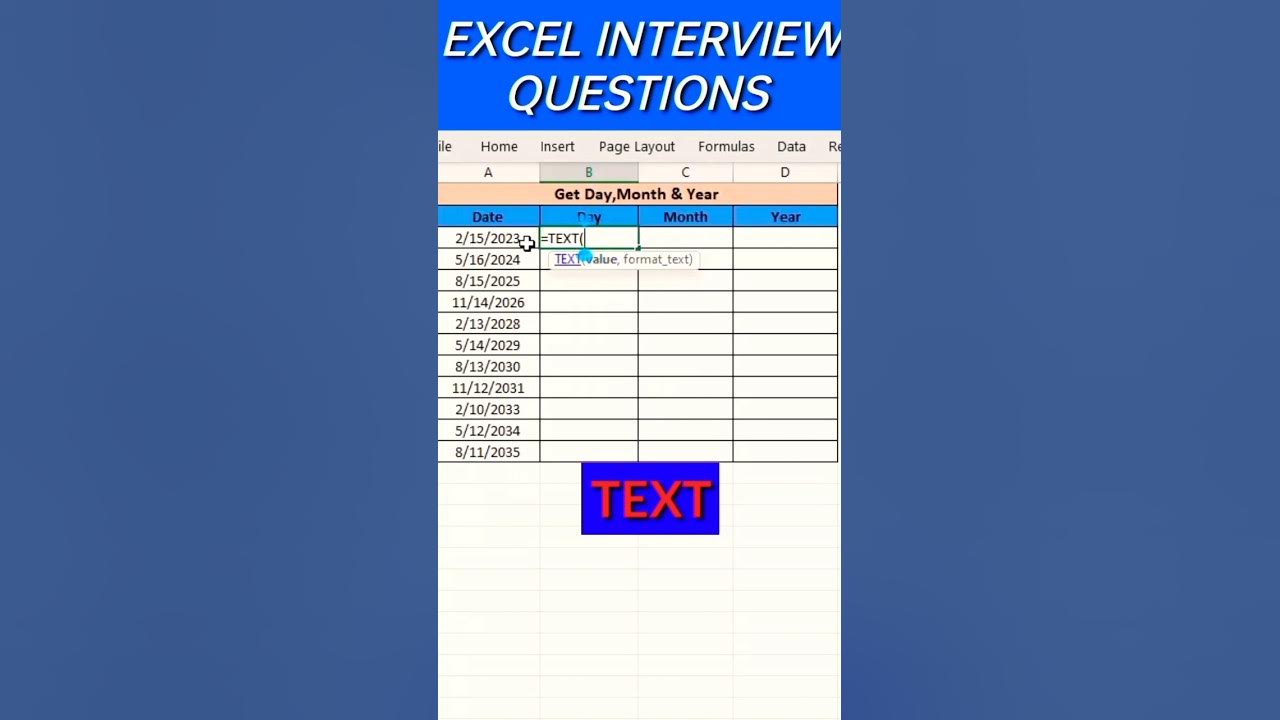 Ms Excel Interview Questions..Ms Excel Text Formula in Bangla tutorial #excel #shorts # ...