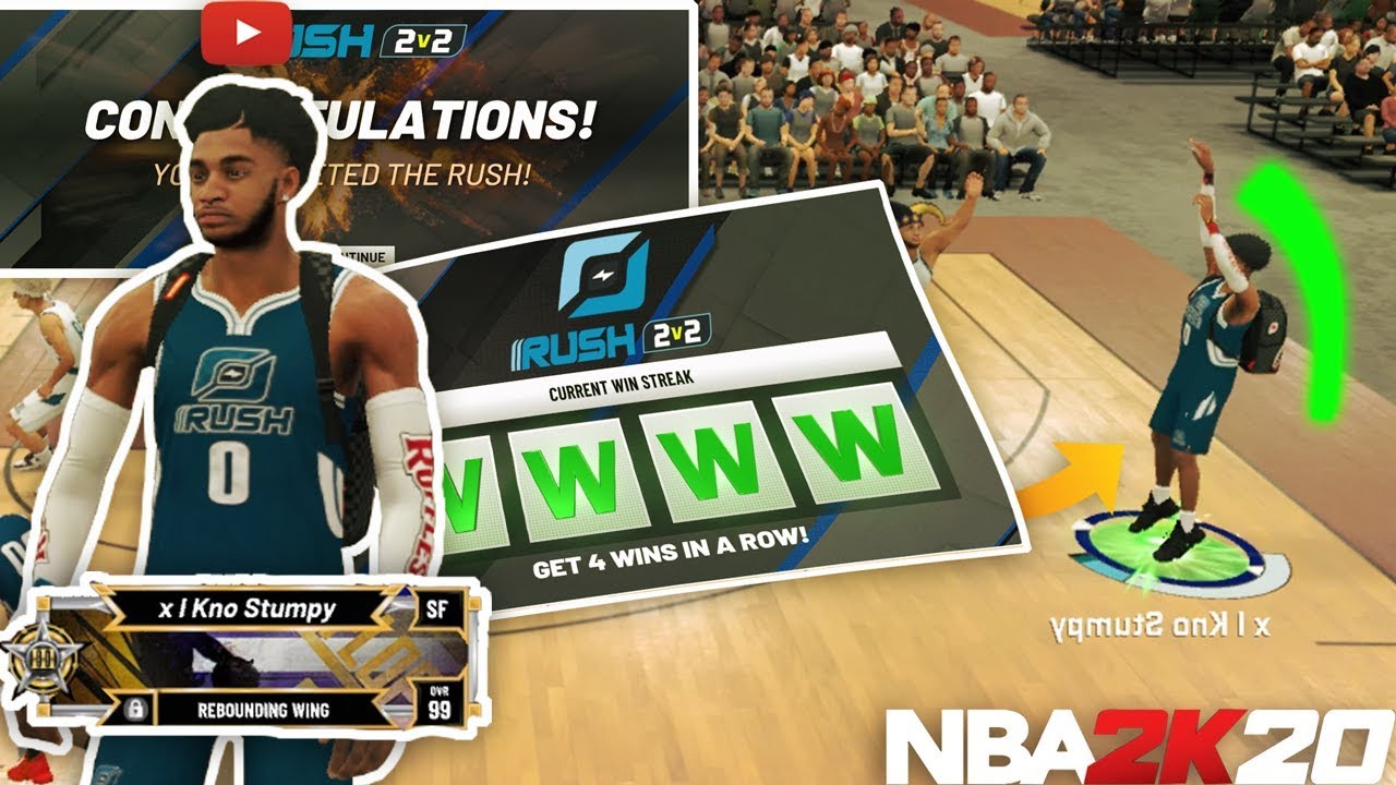MY 99 OVR REBOUNDING WING DOMINATED THE RUSH 2V2 EVENT IN NBA 2K20 ...