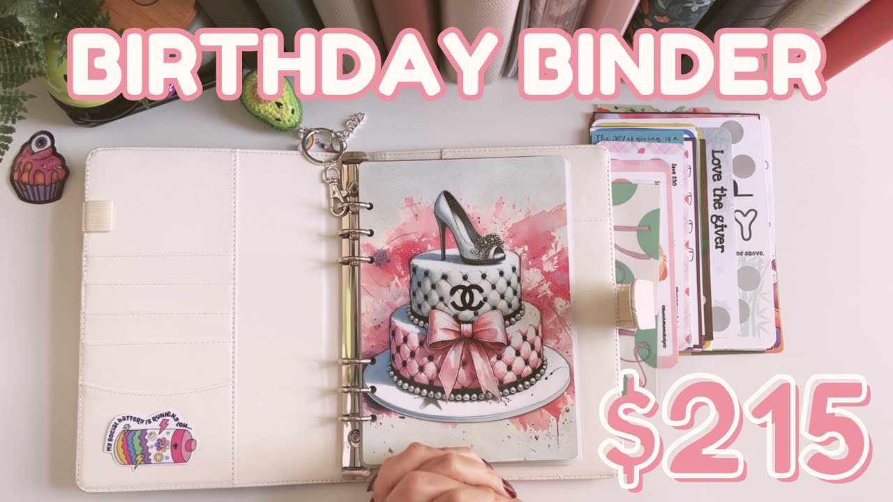 🎂 NEW Birthday Binder Setup & 1st Stuffing $215 | Birthday Sinking Fund ...