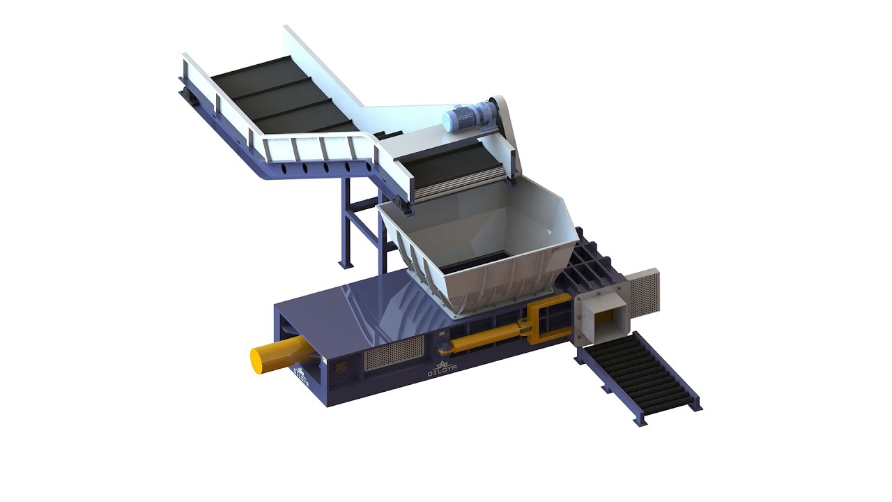 Tin Scrap Compacting Machine - YouTube