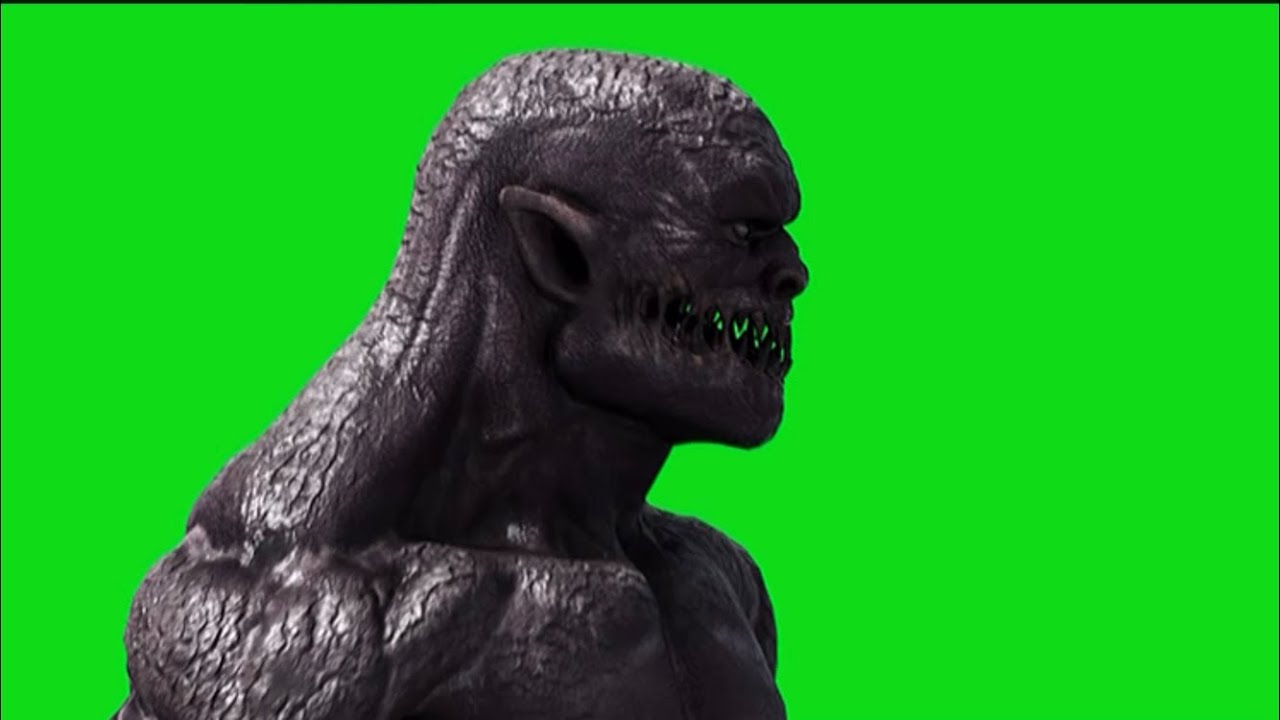 Green screen Creature waking - YouTube