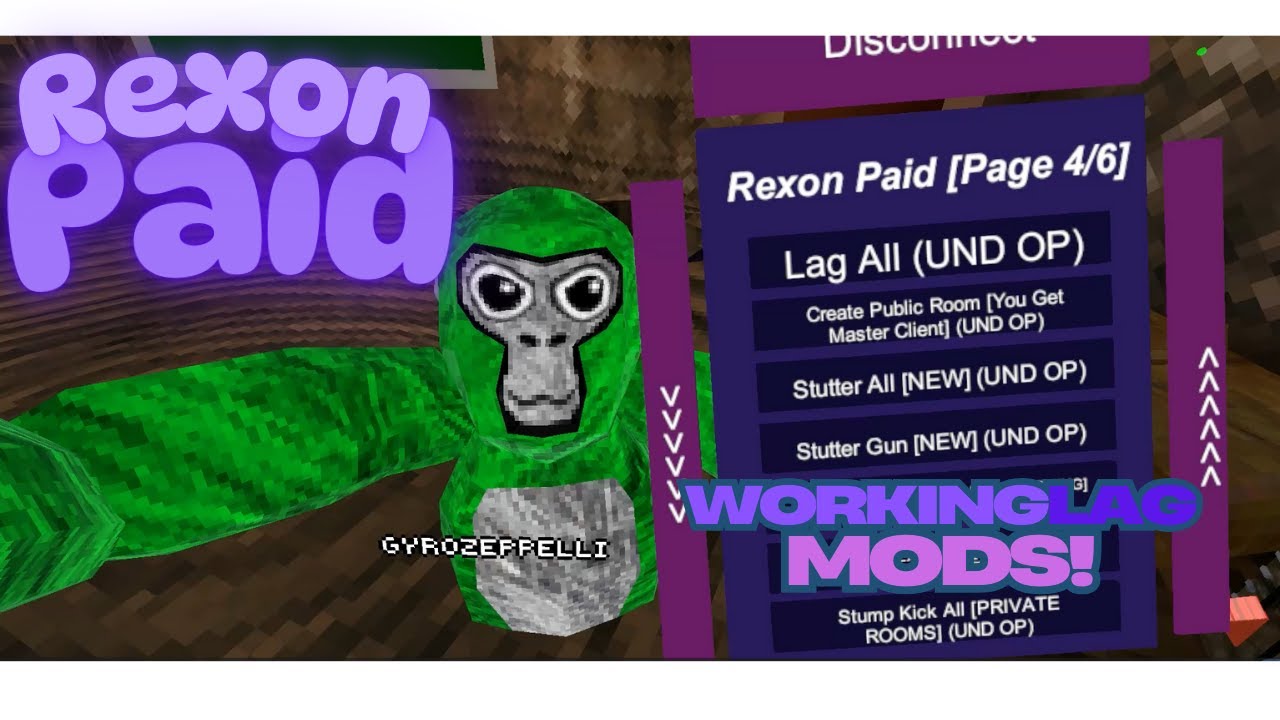 Rexon paid menu showcase + Axiom Accounts fix | Gorilla Tag modding ...