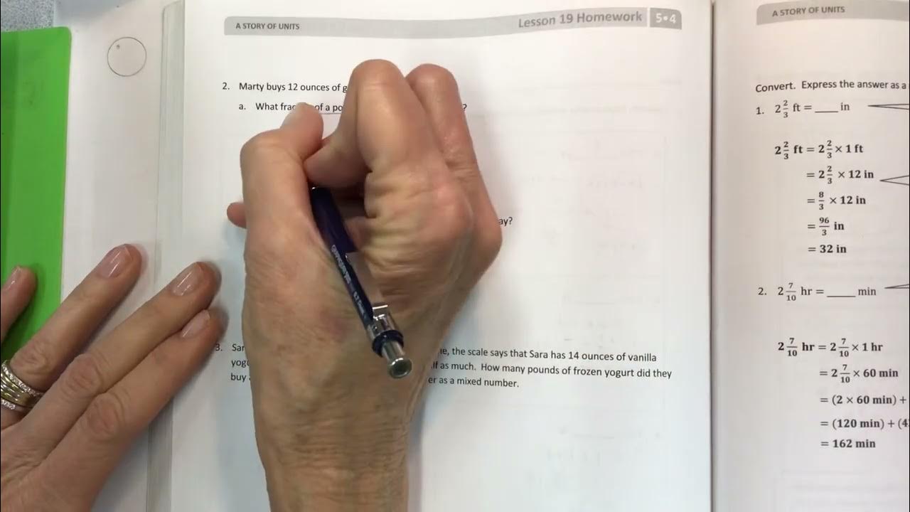 Eureka math grade 5 module 4 lesson 19 homework - YouTube